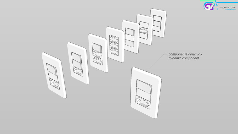 Tomadas e Interruptores | 3D Warehouse