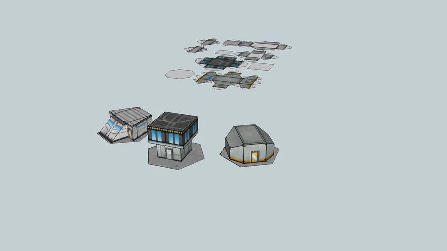 Battletech Sci-fi Houses at Game Scale. | 3D Warehouse