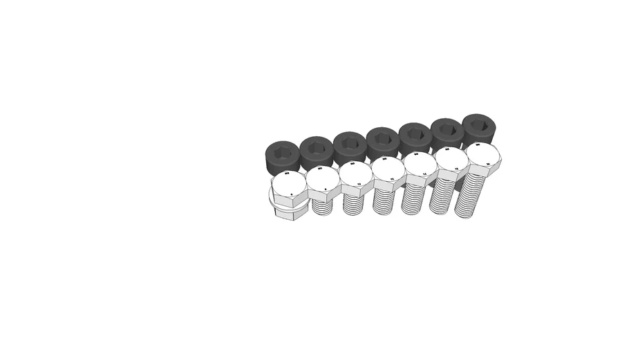 Bolt&nut M5 | 3D Warehouse