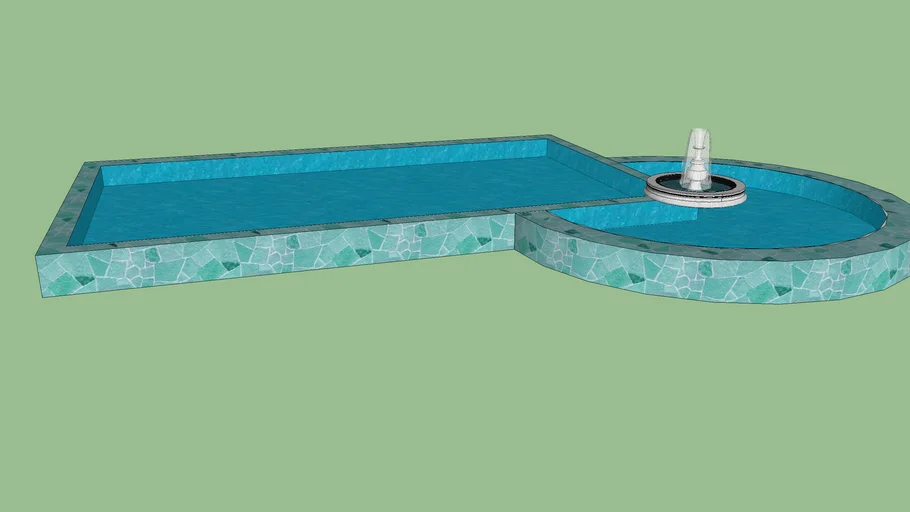 pool with fountain | 3D Warehouse