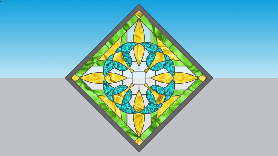 Stained Glass Panel 0322 (Wall or Window Art) | 3D Warehouse