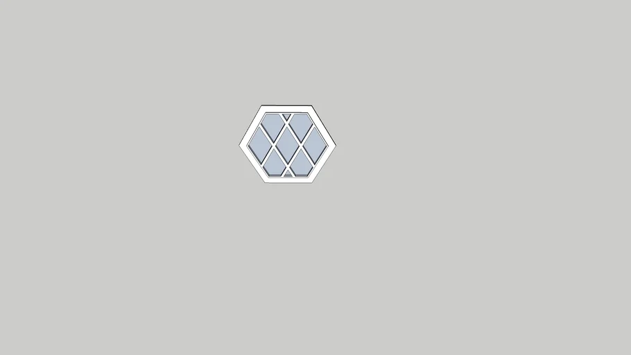 Hexagonal splitted double glass window | 3D Warehouse