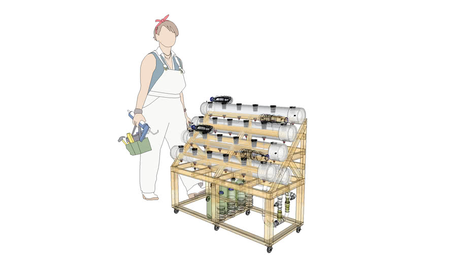 Sistema Hidropónico NFT 'LoveSupreme' (casero, caseiro, DIY, R&D-I-Y ...