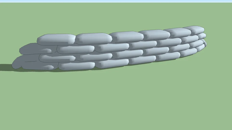 Sandbag Wall II | 3D Warehouse