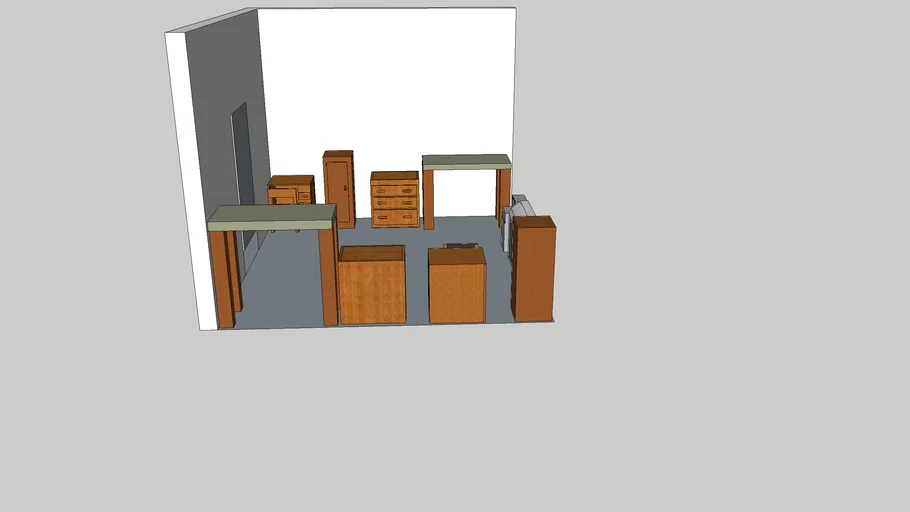 BRC Closet M Dresser RC Desk LC | 3D Warehouse