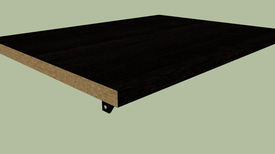 KOMPLEMENT shelf 46x34.7x1.8 cm in black brown | 3D Warehouse