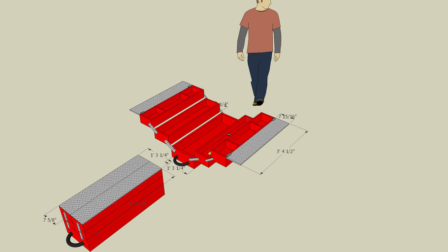 toolbox with dimensions | 3D Warehouse