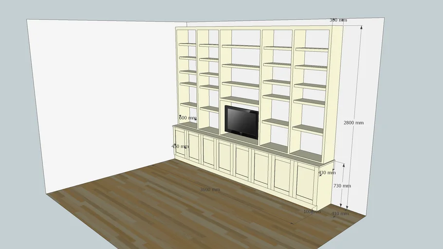 Library shelves | 3D Warehouse