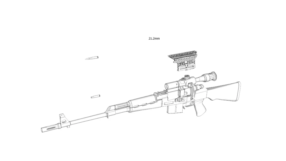 【TARKOV SPT mod】M76 3D MODEL | 3D Warehouse