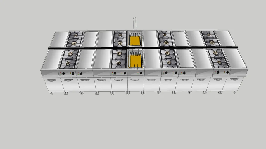 Modulos para cocina industrial acero inox Jemi | 3D Warehouse