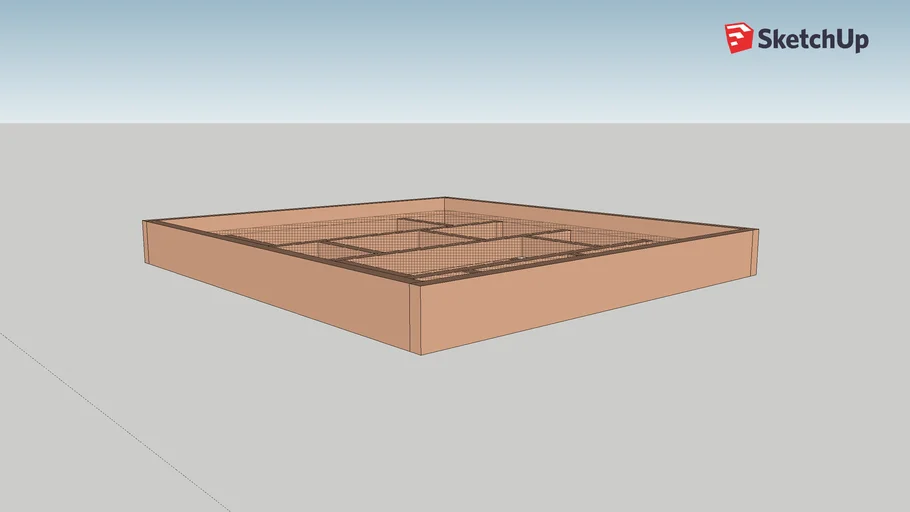 Super King Floating Bed | 3D Warehouse