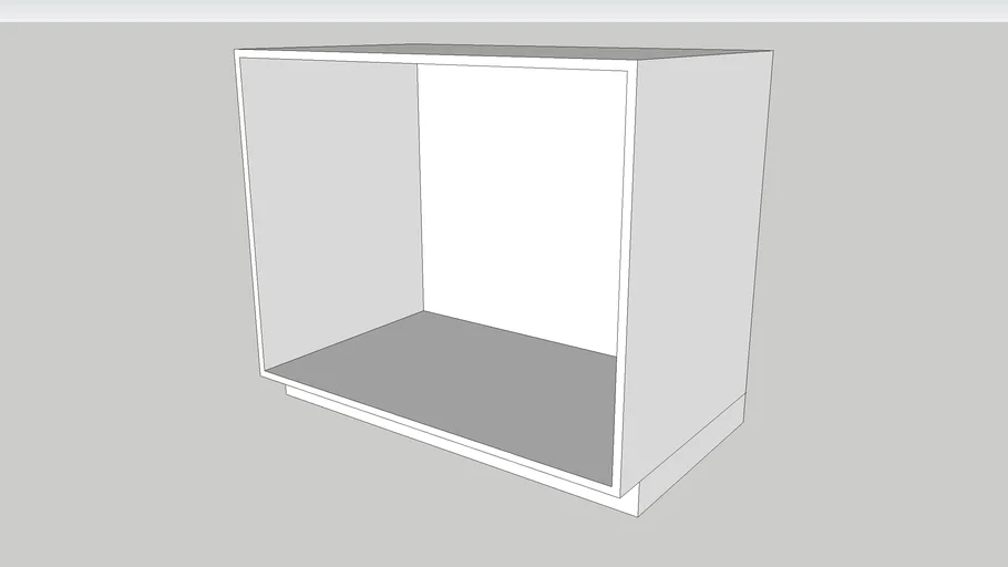1000mm Double Base Unit | 3D Warehouse