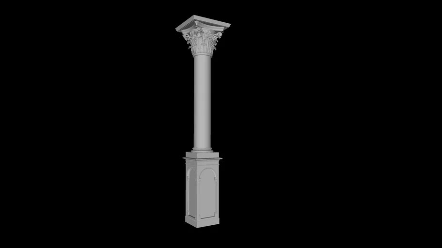 Corinthian Column with Pedestal | 3D Warehouse