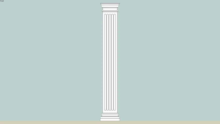 Doric column straight fluted | 3D Warehouse