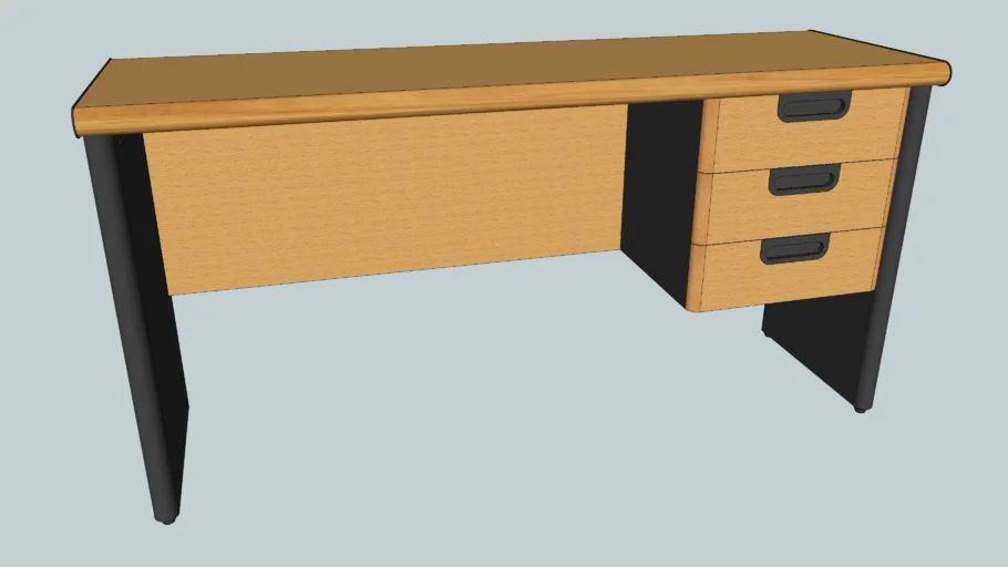 Meja Plywood Expo + Laci / Plywood Table + Drawer | 3D Warehouse