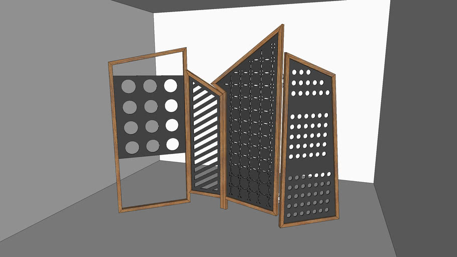 Screen, Partition (Black) | 3D Warehouse
