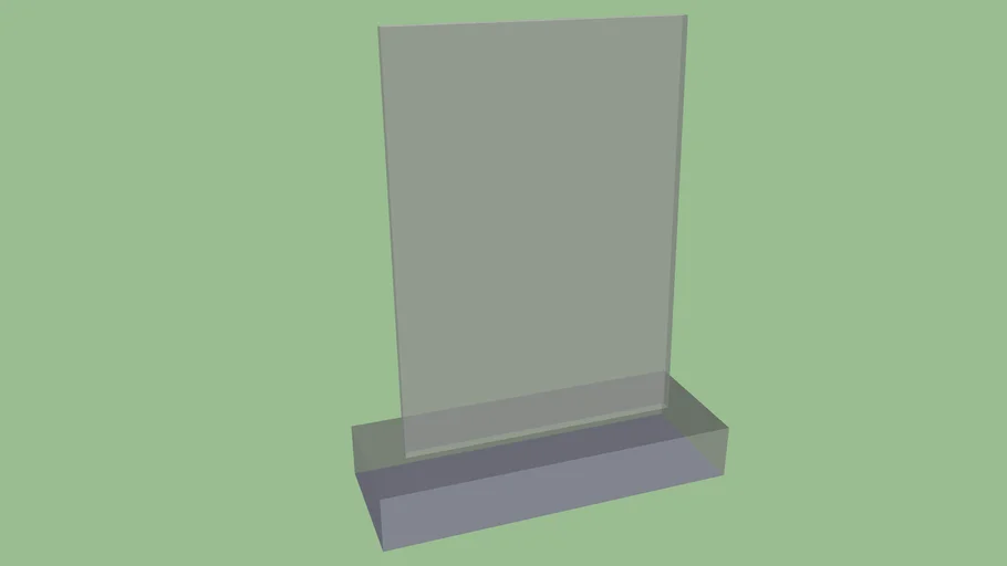 Plexi A5 op voet | 3D Warehouse