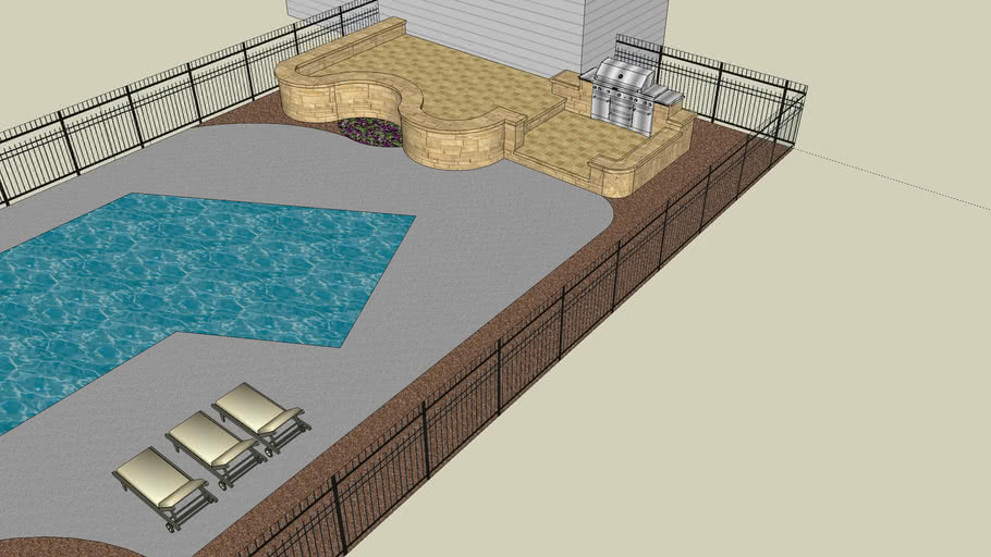 simple backyard design | 3D Warehouse