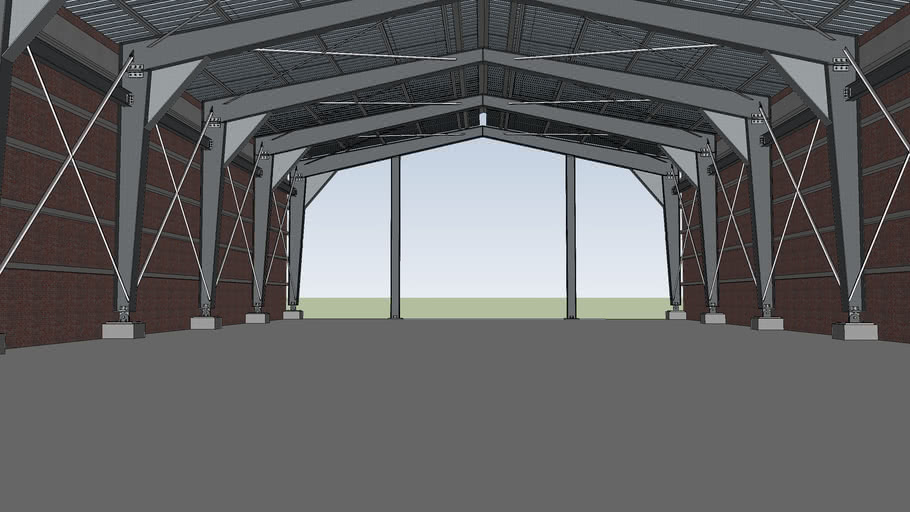 Portal Frame Pin Hinged | 3D Warehouse