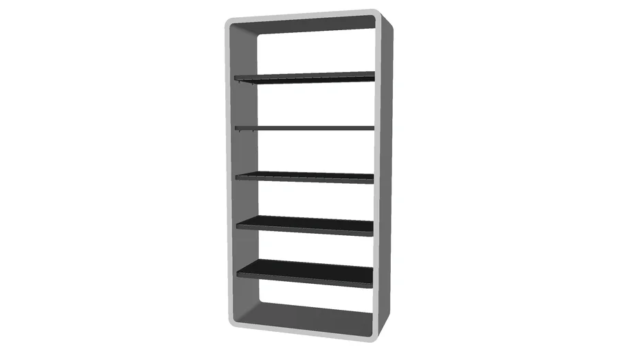 Bookcase Shelving Modern Tube - Detailed | 3D Warehouse
