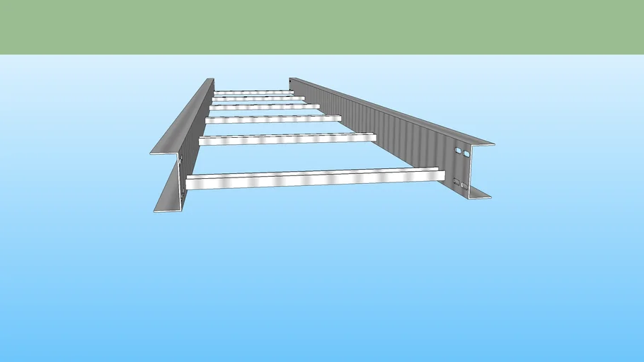 Leito Pesado Aba Externa de 3.000 mm (100 x 45 x 2,65 mm) | 3D Warehouse