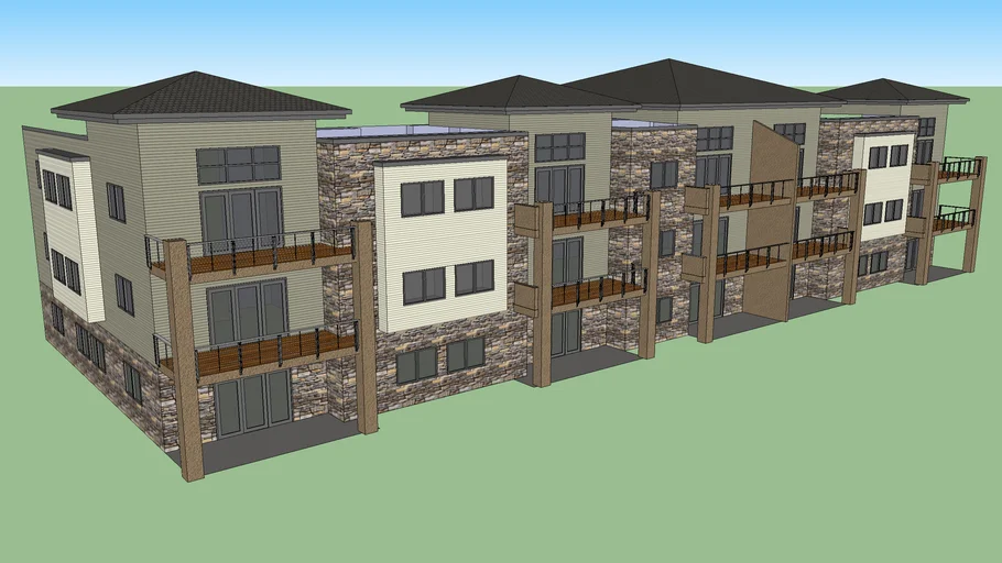 Condo Building- Back side | 3D Warehouse