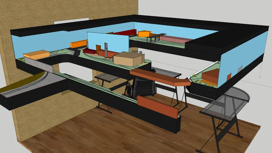 Room Size Model Railroad Layout | 3D Warehouse
