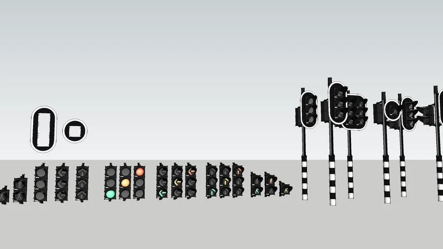 200mm LED Dutch Traffic signals | 3D Warehouse