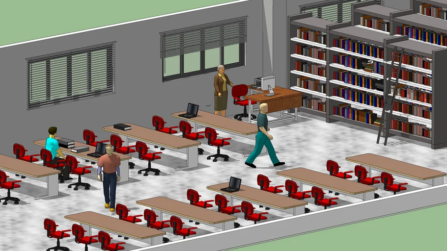 book library for electrical deparment | 3D Warehouse