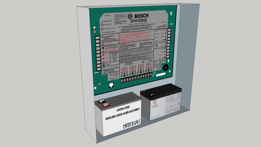 Bosch Radionics D7412GV2 Alarm Panel | 3D Warehouse
