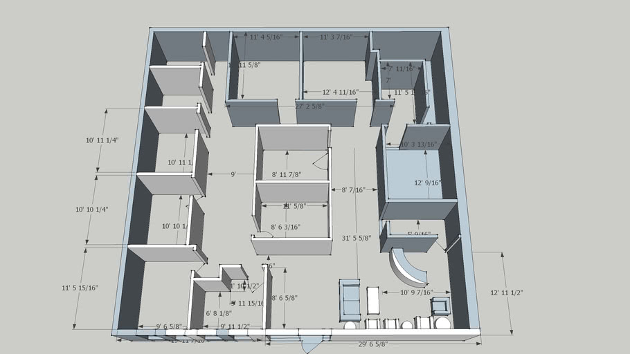 Office layout | 3D Warehouse