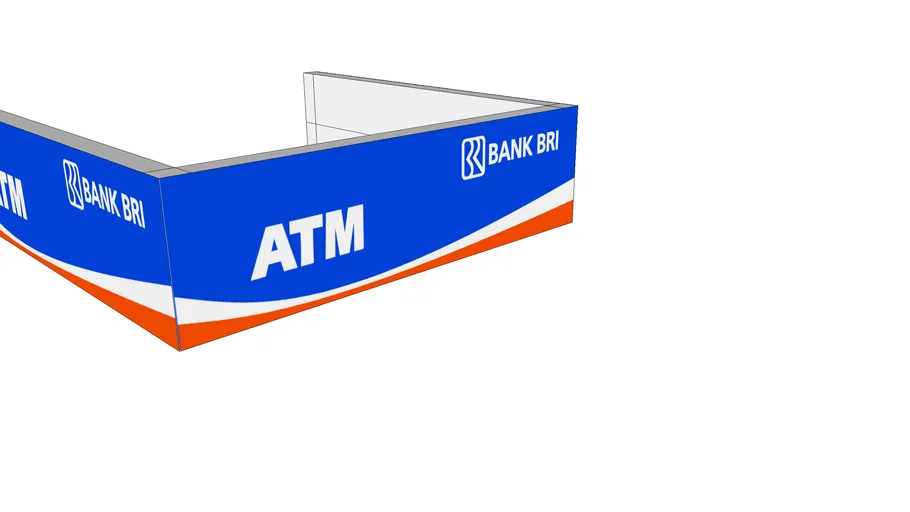 Gambar Signage BRI | 3D Warehouse
