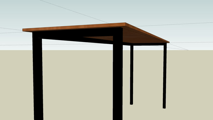 Table with metal legs | 3D Warehouse