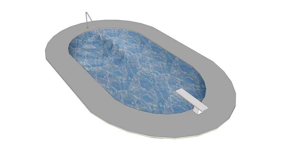 Pool_Oval_Diving_Board | 3D Warehouse