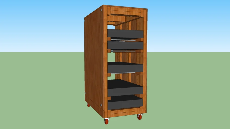 Homemade Rail-less Server Rack | 3D Warehouse