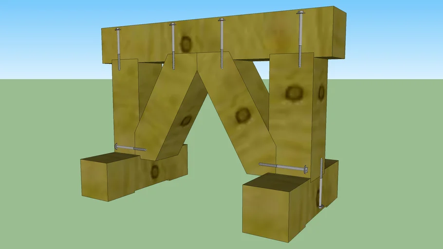 saw horse timber frame | 3D Warehouse