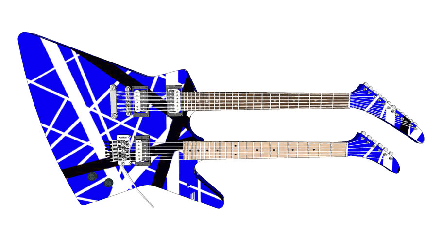 EVH Gibson Explorer Doubleneck 6, 12 | 3D Warehouse