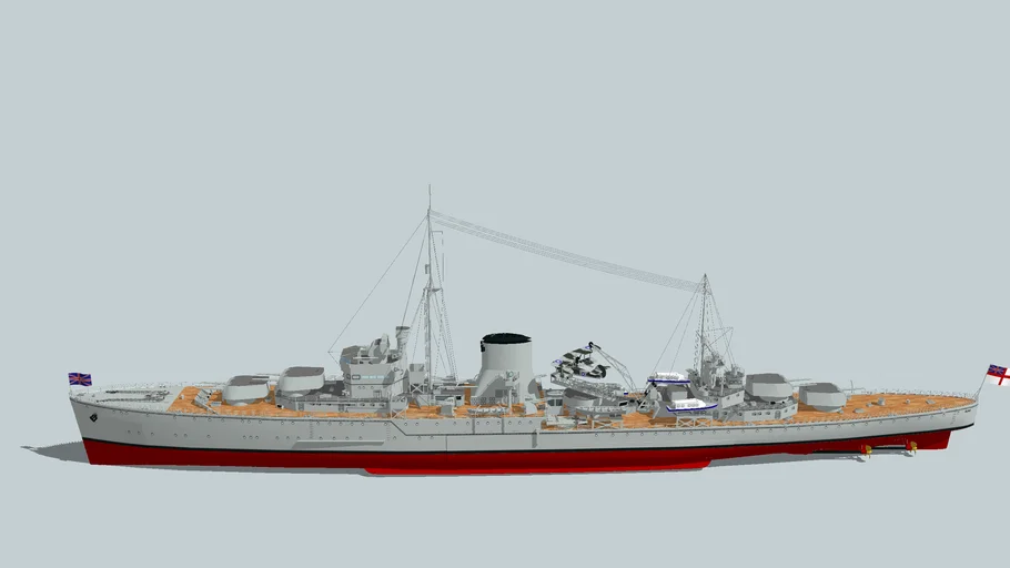 HMS Ajax(1939British) light cruiser new version | 3D Warehouse