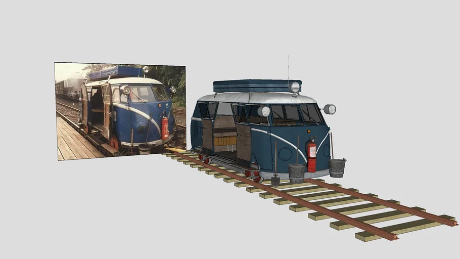 Railway maintenance draisine | 3D Warehouse