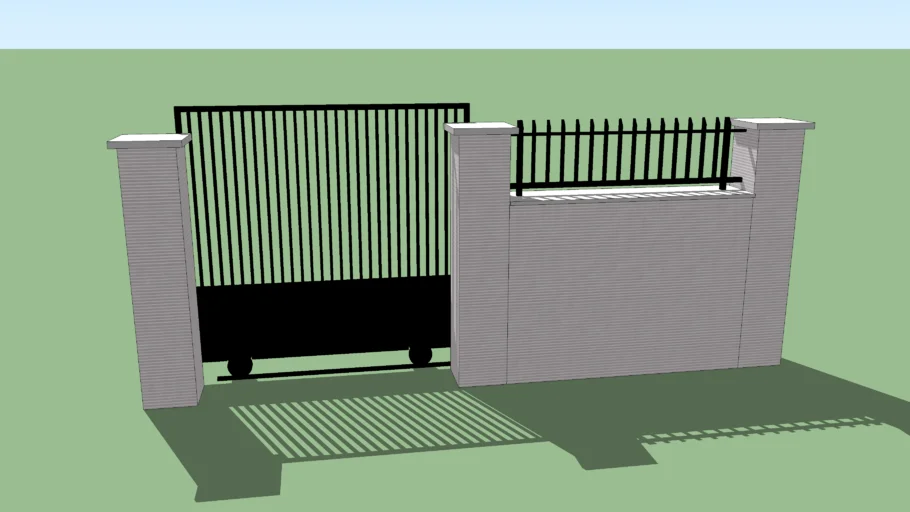 Pagar Tralis dan Tembok | 3D Warehouse