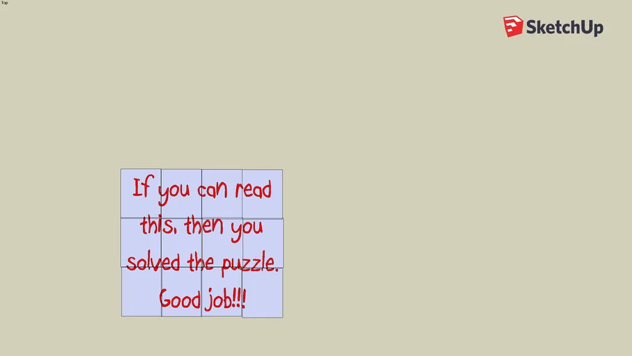 Word Puzzle with Square Pieces | 3D Warehouse