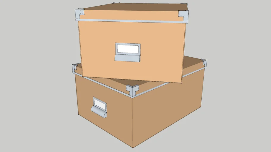 IKEA KASSETT 27x35 Box with lid natural | 3D Warehouse