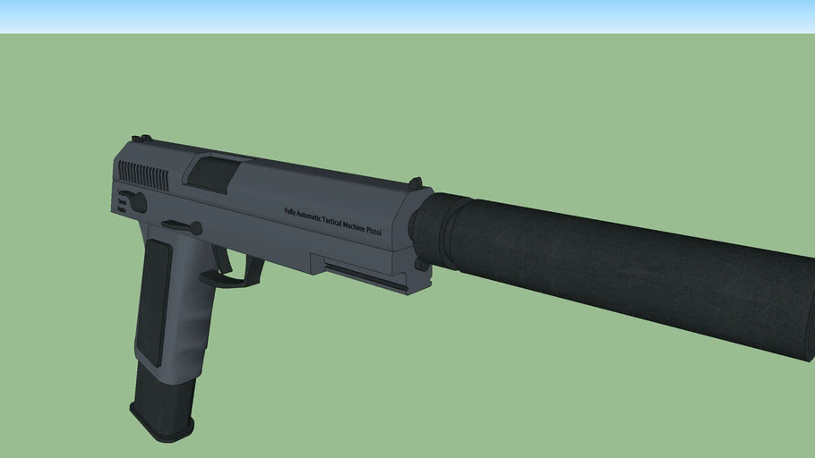 Silenced Machine Pistol | 3D Warehouse