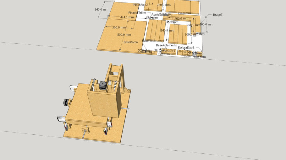 CNC with Cutting Plan | 3D Warehouse