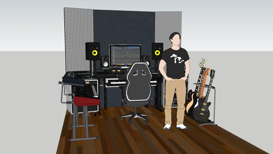 Meja Produser Musik | 3D Warehouse