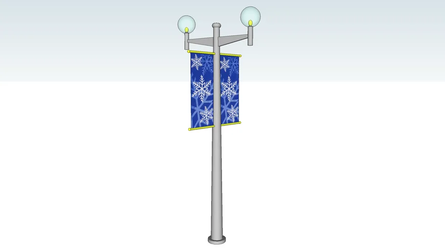 LAMP POST GLOBES WITH BANNERS - High Poly | 3D Warehouse