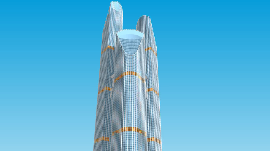 Skyscraper design 5 variant 2 (residential tri towers) | 3D Warehouse