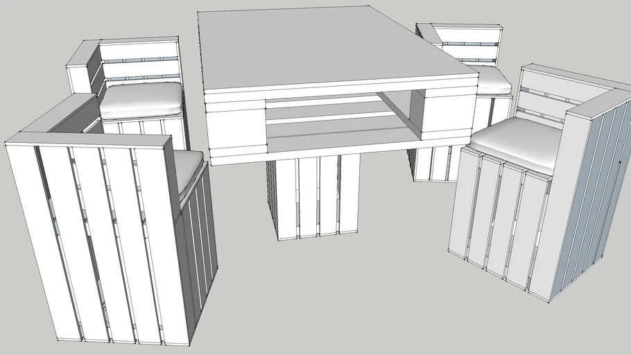 Unique Table - Wooden Pallet 3 | 3D Warehouse