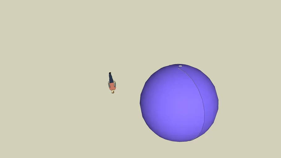 Man getting knoked over by a ball | 3D Warehouse