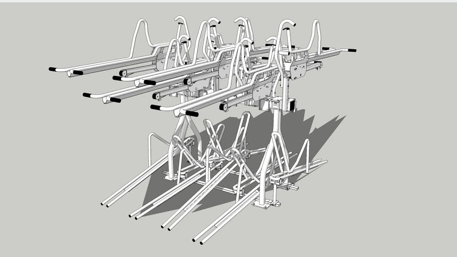 Two Tier Bike Rack: The Timberline Double Sided 16 | 3D Warehouse
